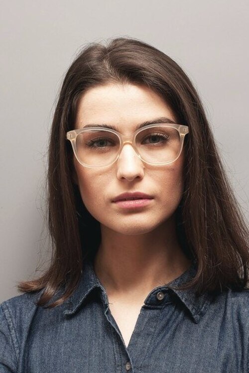 Water Lily Square Ivory & Clear Glasses for Women | Eyebuydirect