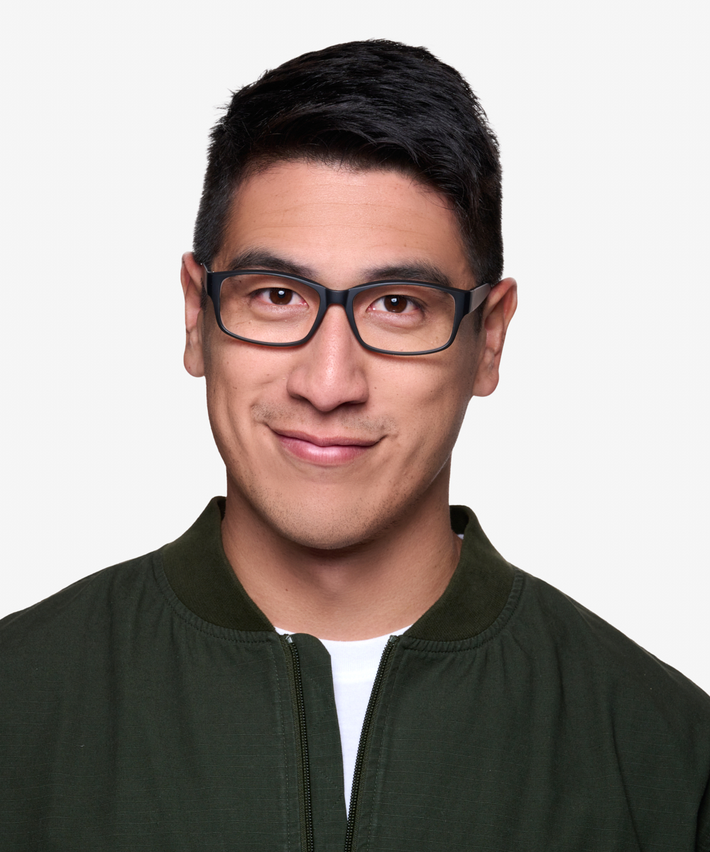 Apollo Rectangle Matte Gray Glasses for Men | Eyebuydirect Canada