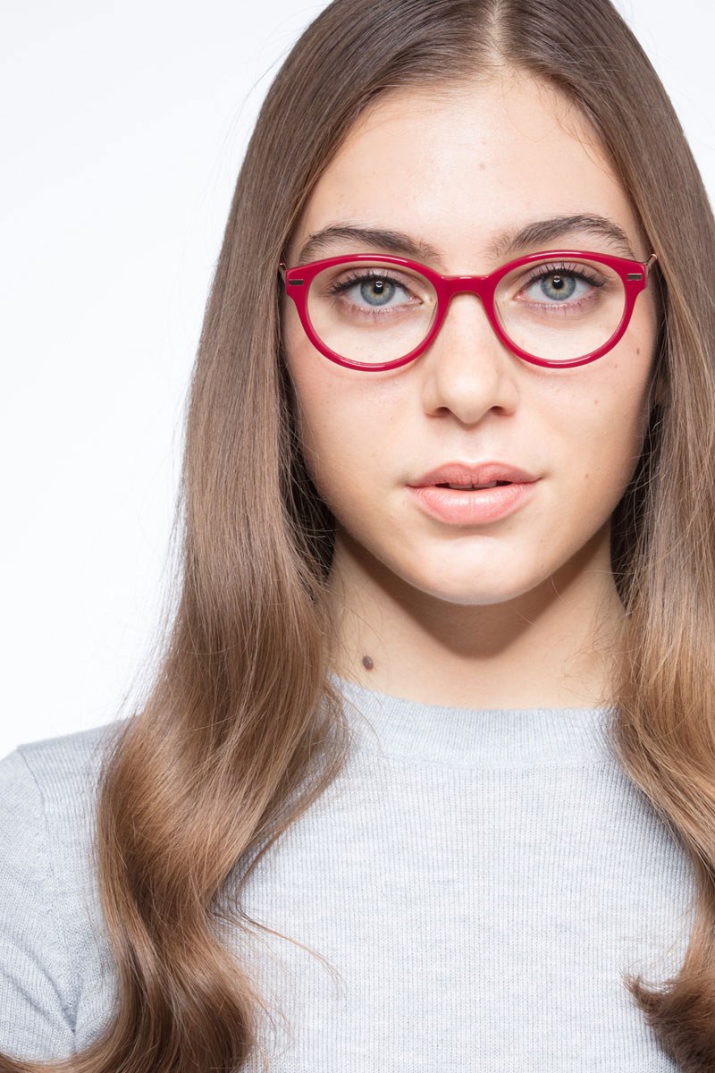 Utopia Round Red Glasses for Women | Eyebuydirect