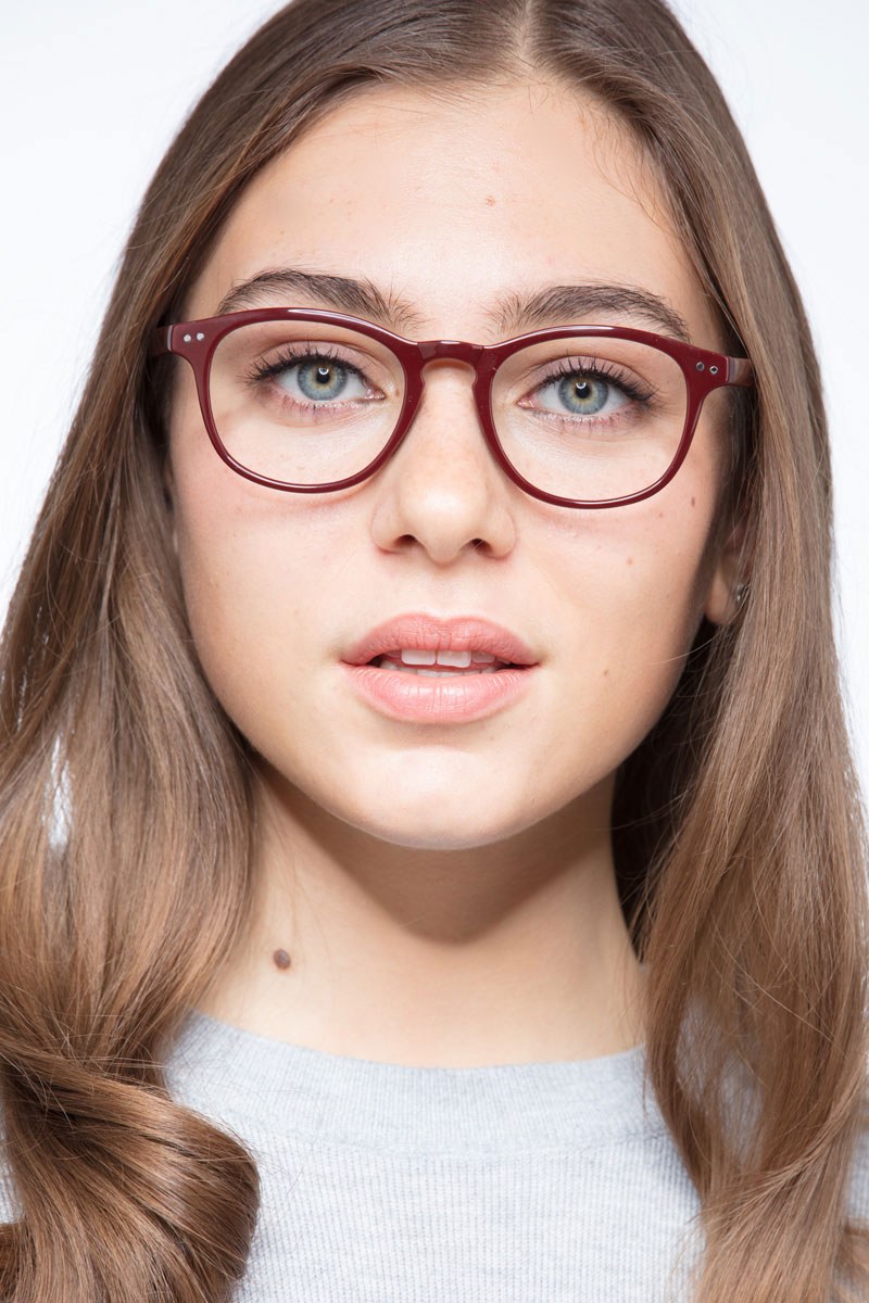 Instant Crush Round Red Full Rim Eyeglasses | Eyebuydirect