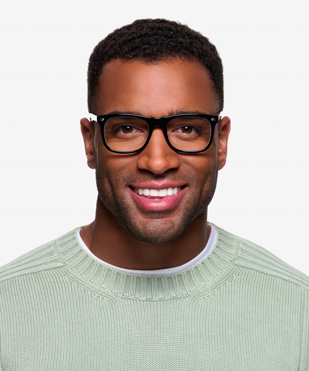 Sam Square Black Full Rim Eyeglasses | Eyebuydirect Canada