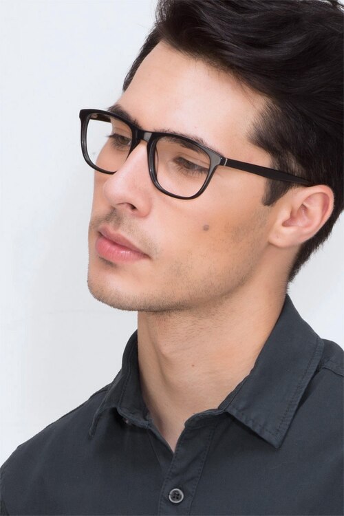 Damien Square Black Full Rim Eyeglasses | Eyebuydirect