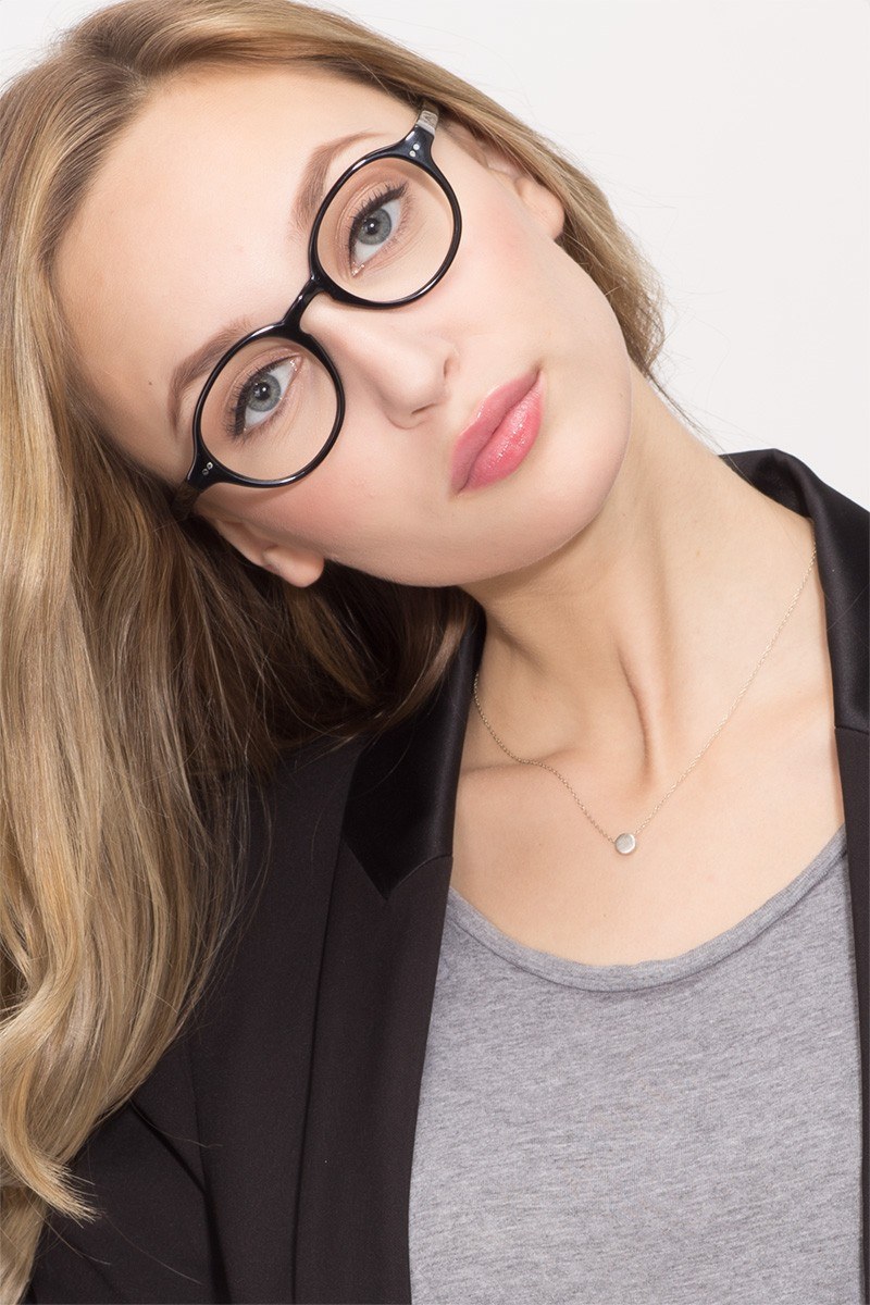 Homer Round Black Full Rim Eyeglasses | Eyebuydirect Canada