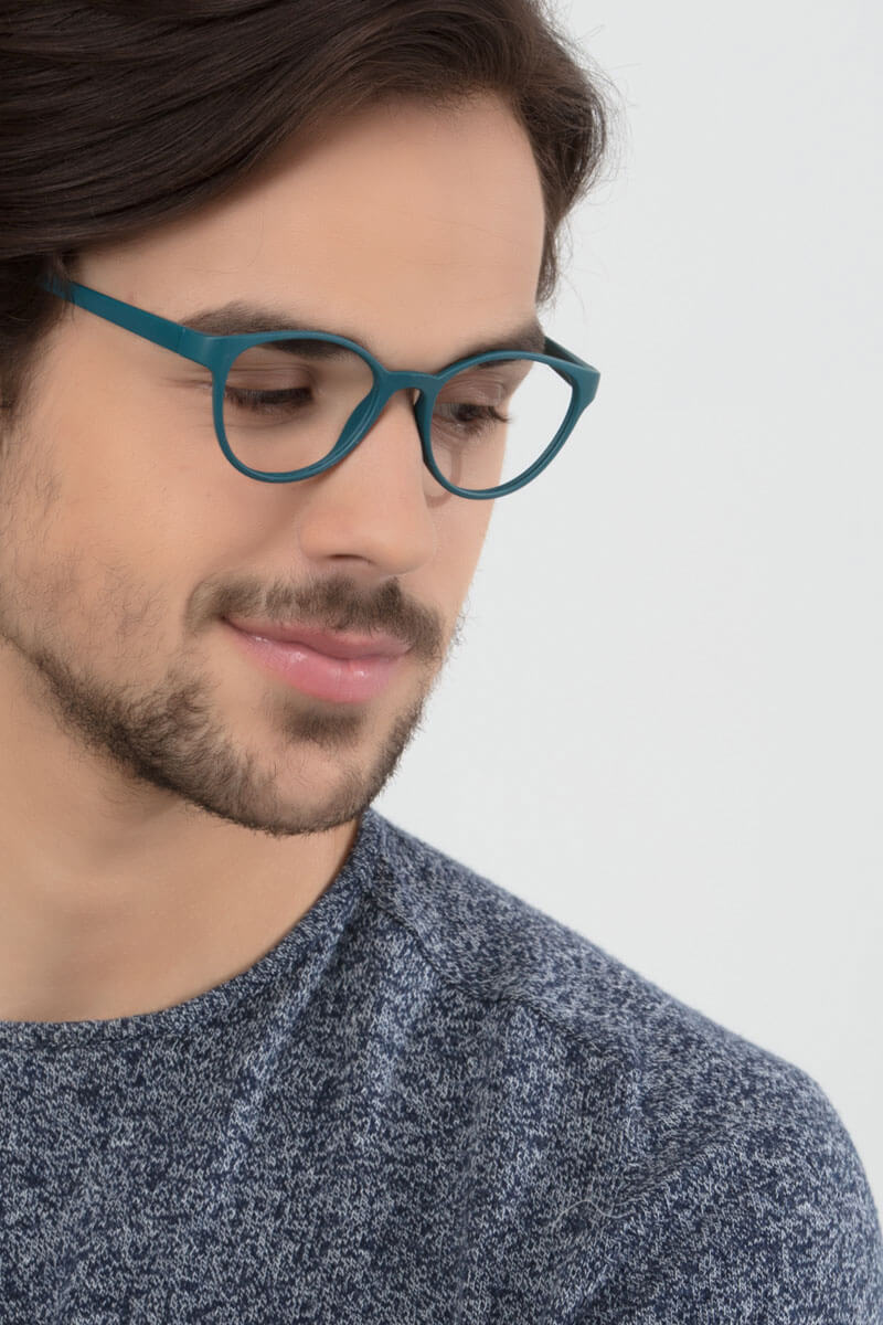 Palette Round Matte Green Glasses for Women | Eyebuydirect Canada