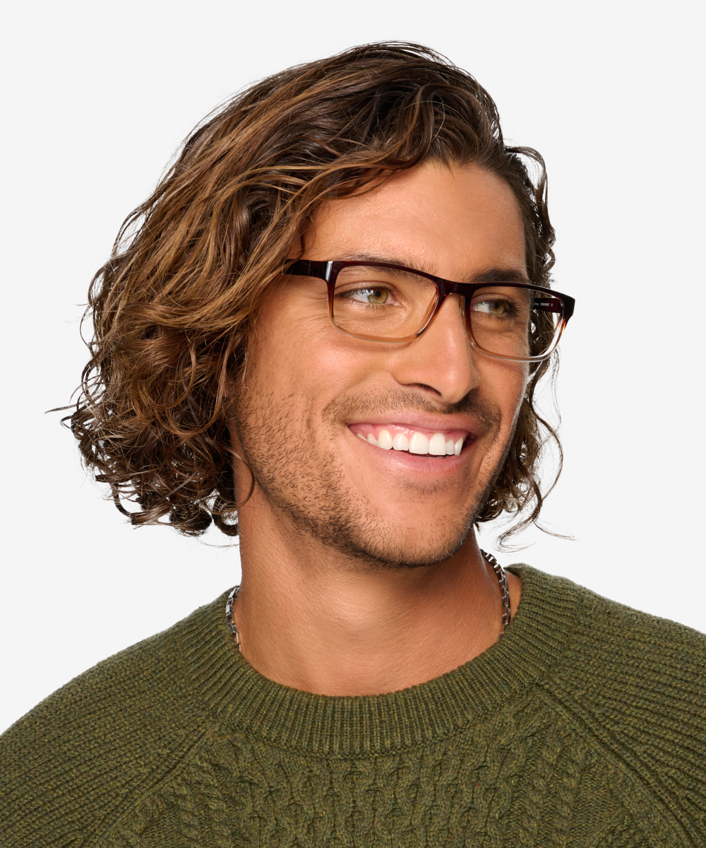 Firefly Rectangle Brown Full Rim Eyeglasses | Eyebuydirect Canada