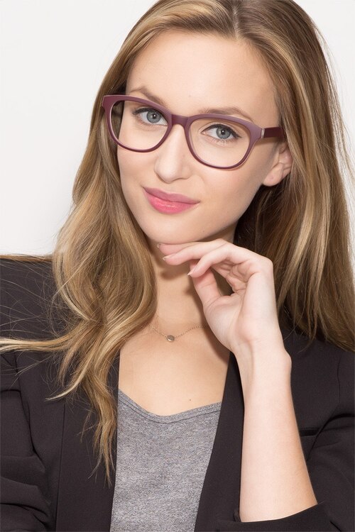 Caroline Dark Red Glasses for Women | Eyebuydirect