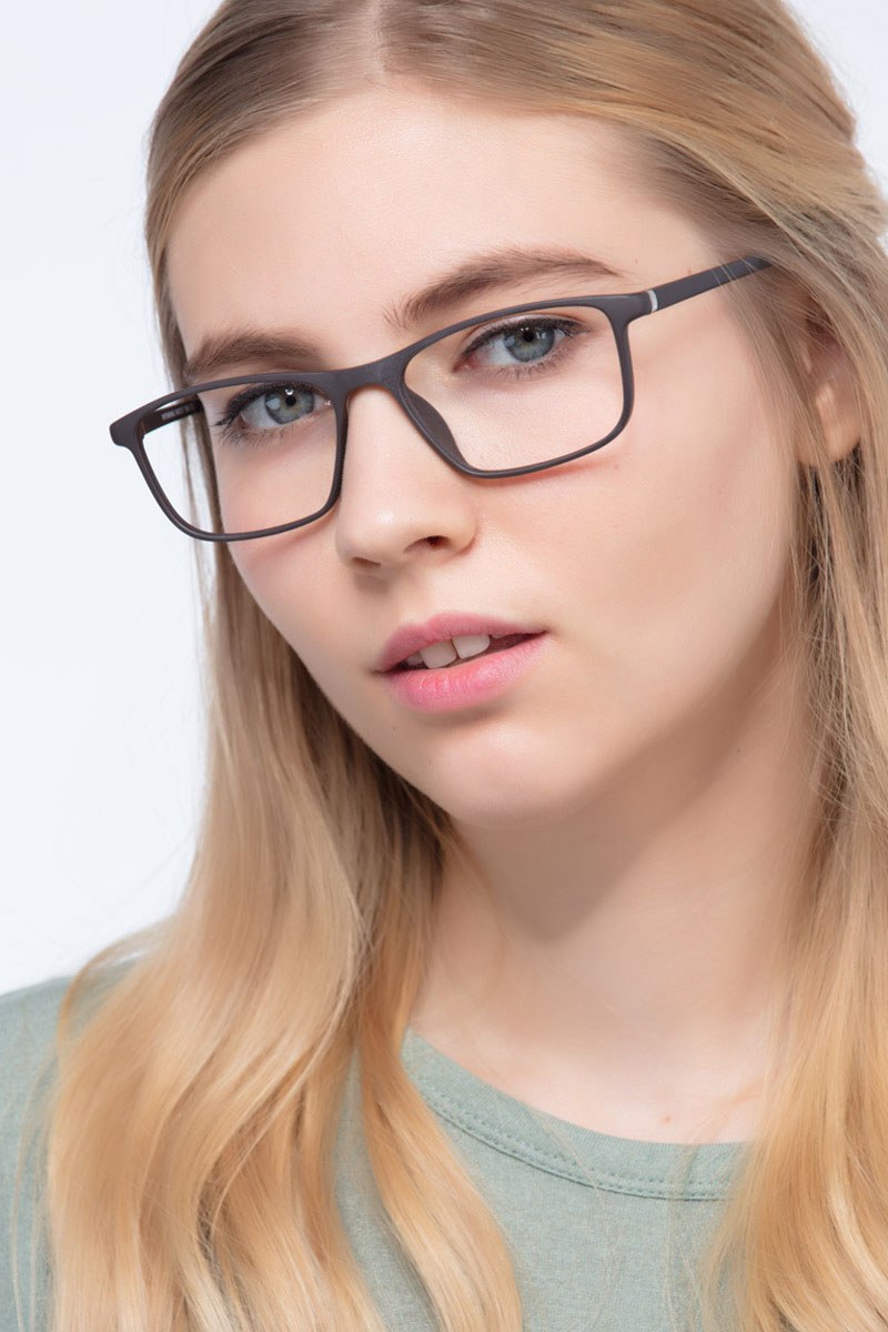 Wyoming Rectangle Brown Full Rim Eyeglasses | Eyebuydirect