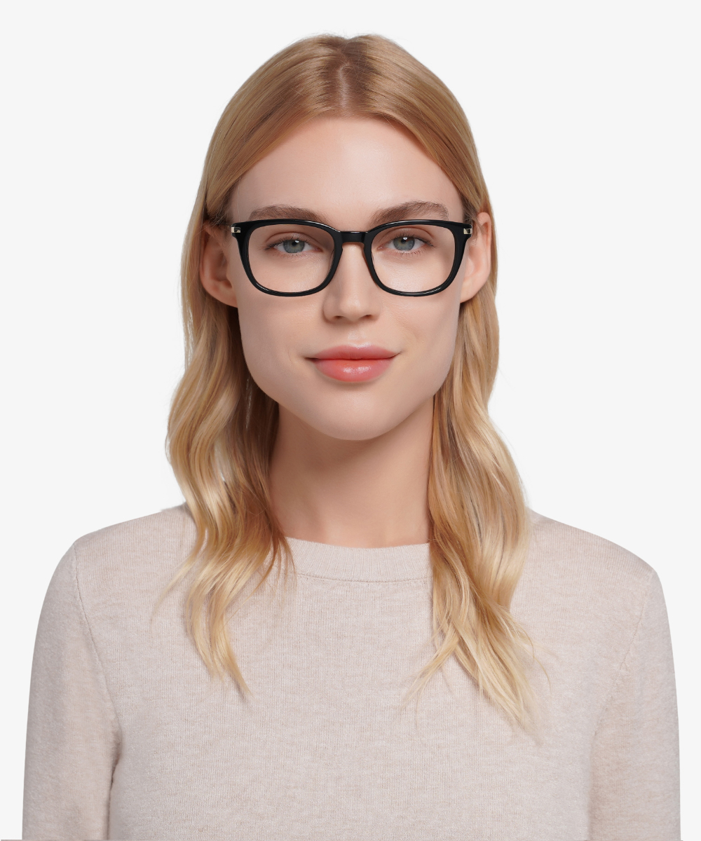 Infinity Square Black Full Rim Eyeglasses | Eyebuydirect Canada