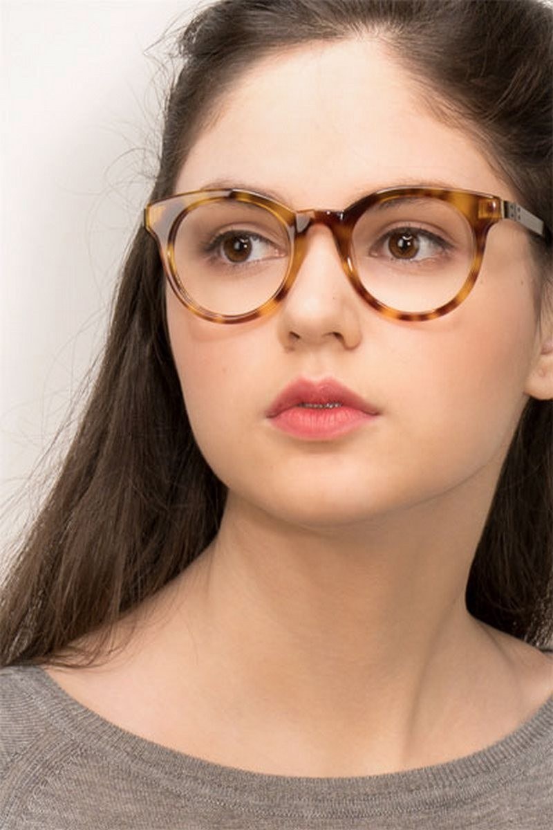 Venus Round Light Tortoise Glasses for Women | Eyebuydirect