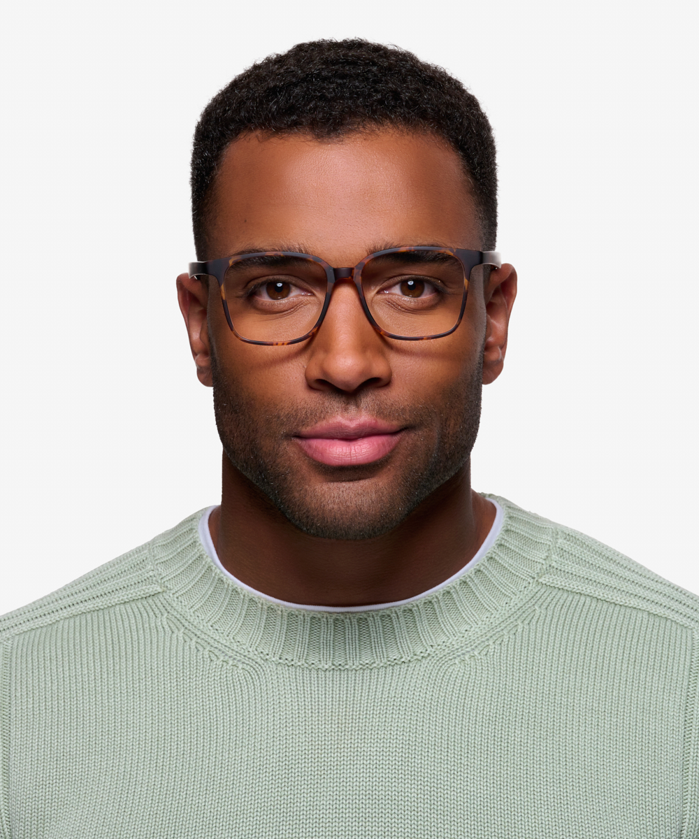 Magnus Square Matte Tortoise Full Rim Eyeglasses | Eyebuydirect Canada