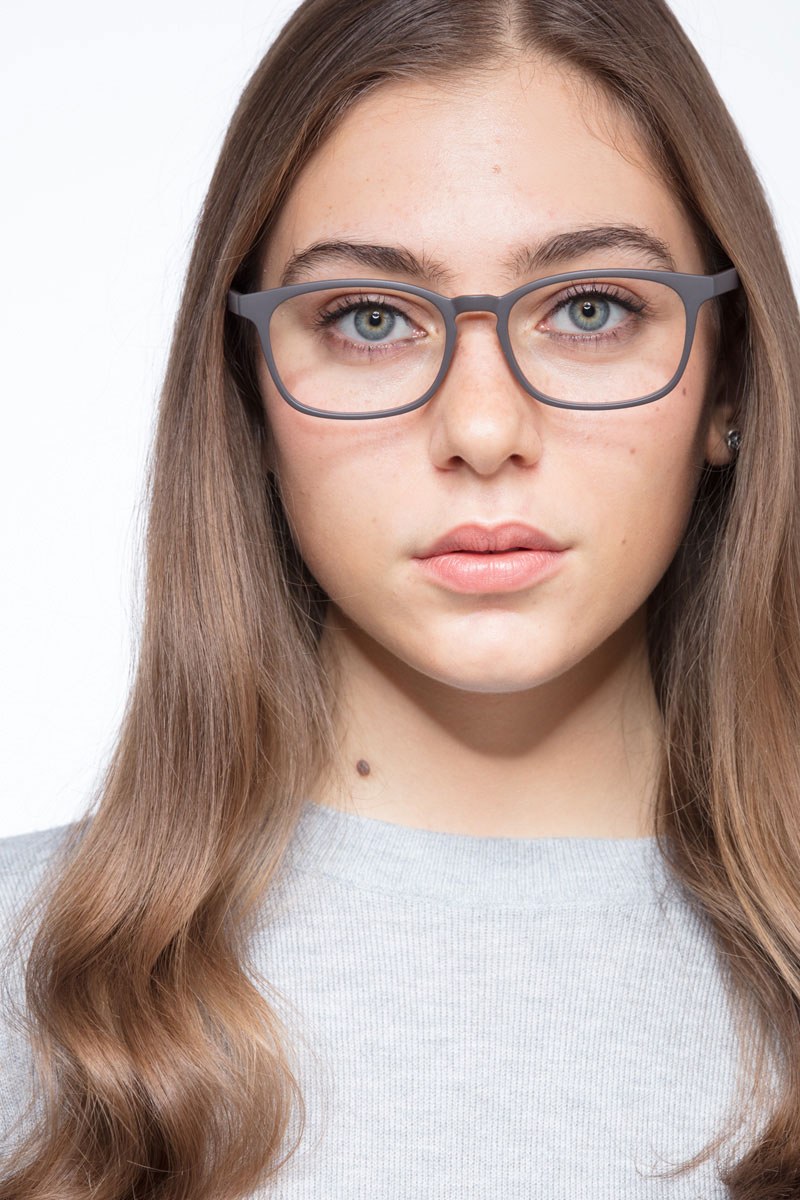 Forest Rectangle Matte Brown Full Rim Eyeglasses | Eyebuydirect Canada