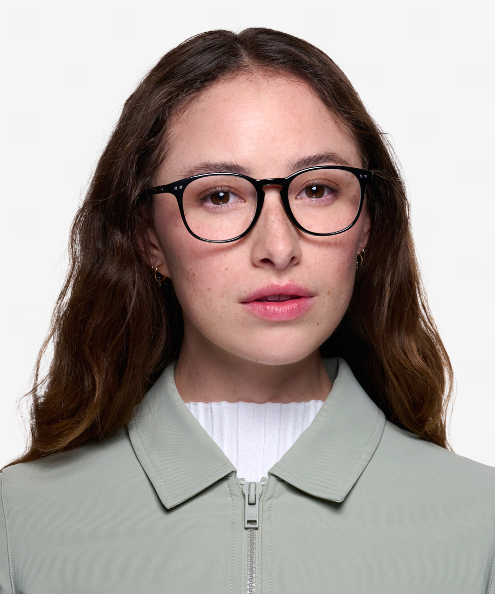 Record Round Black Full Rim Eyeglasses | Eyebuydirect