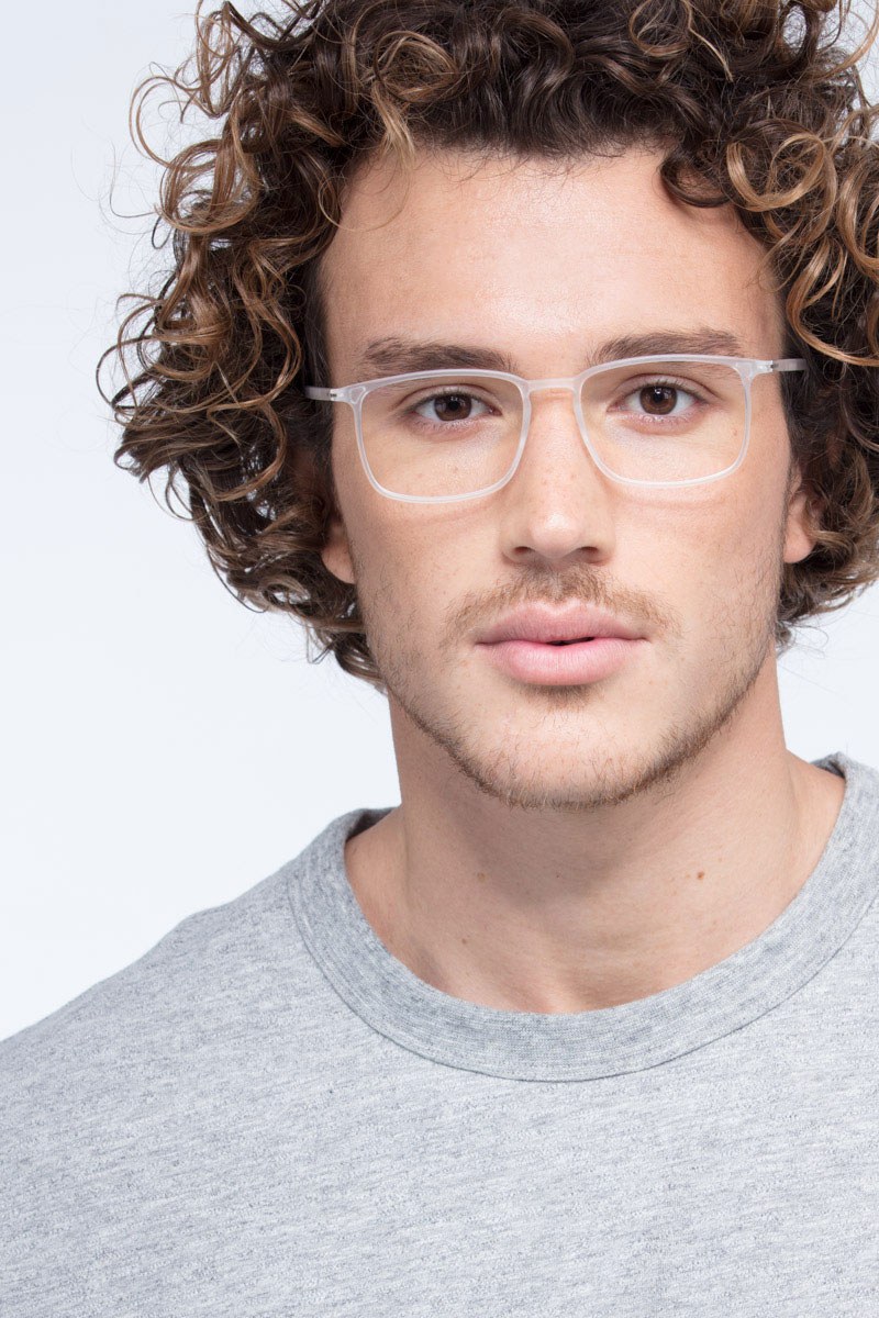 Structure Rectangle Frosted Clear Full Rim Eyeglasses Eyebuydirect Canada