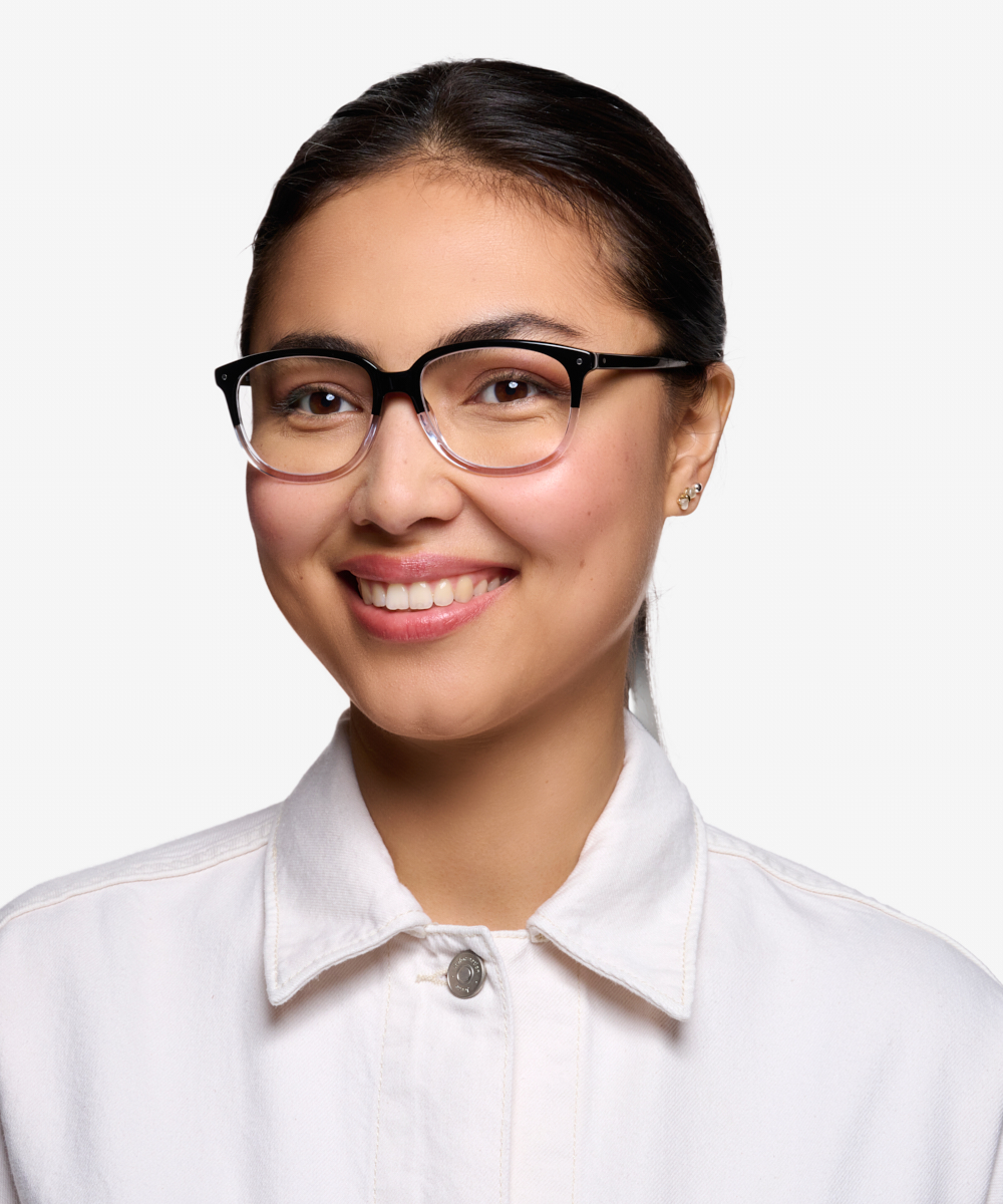 Escape Rectangle Clear Black Full Rim Eyeglasses | Eyebuydirect