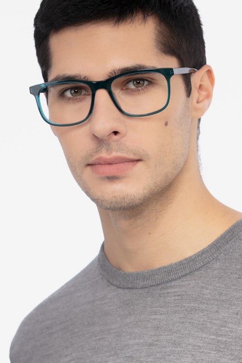 Ballast Rectangle Green Glasses for Men | Eyebuydirect
