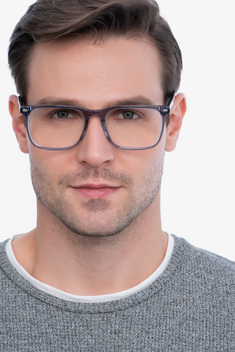 Tactician Rectangle Gray Glasses For Men Eyebuydirect