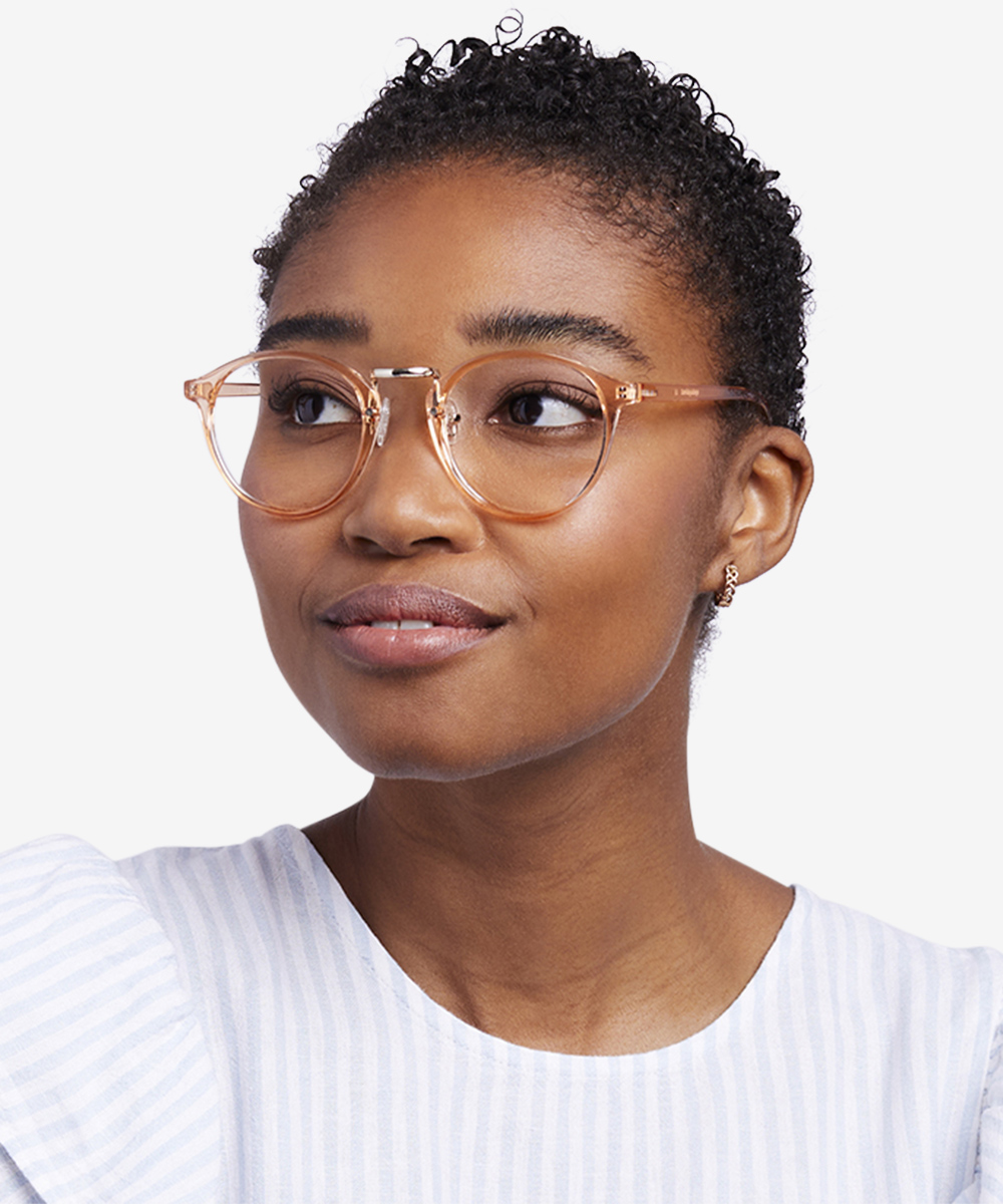 Chillax Round Clear Melon Glasses for Women | Eyebuydirect Canada