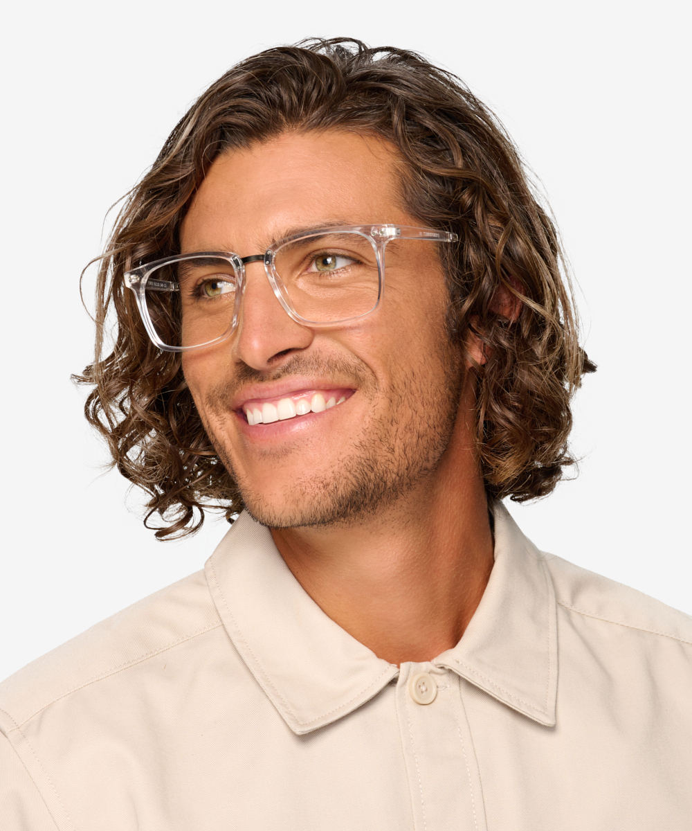 Forte Square Clear Glasses for Men | Eyebuydirect Canada