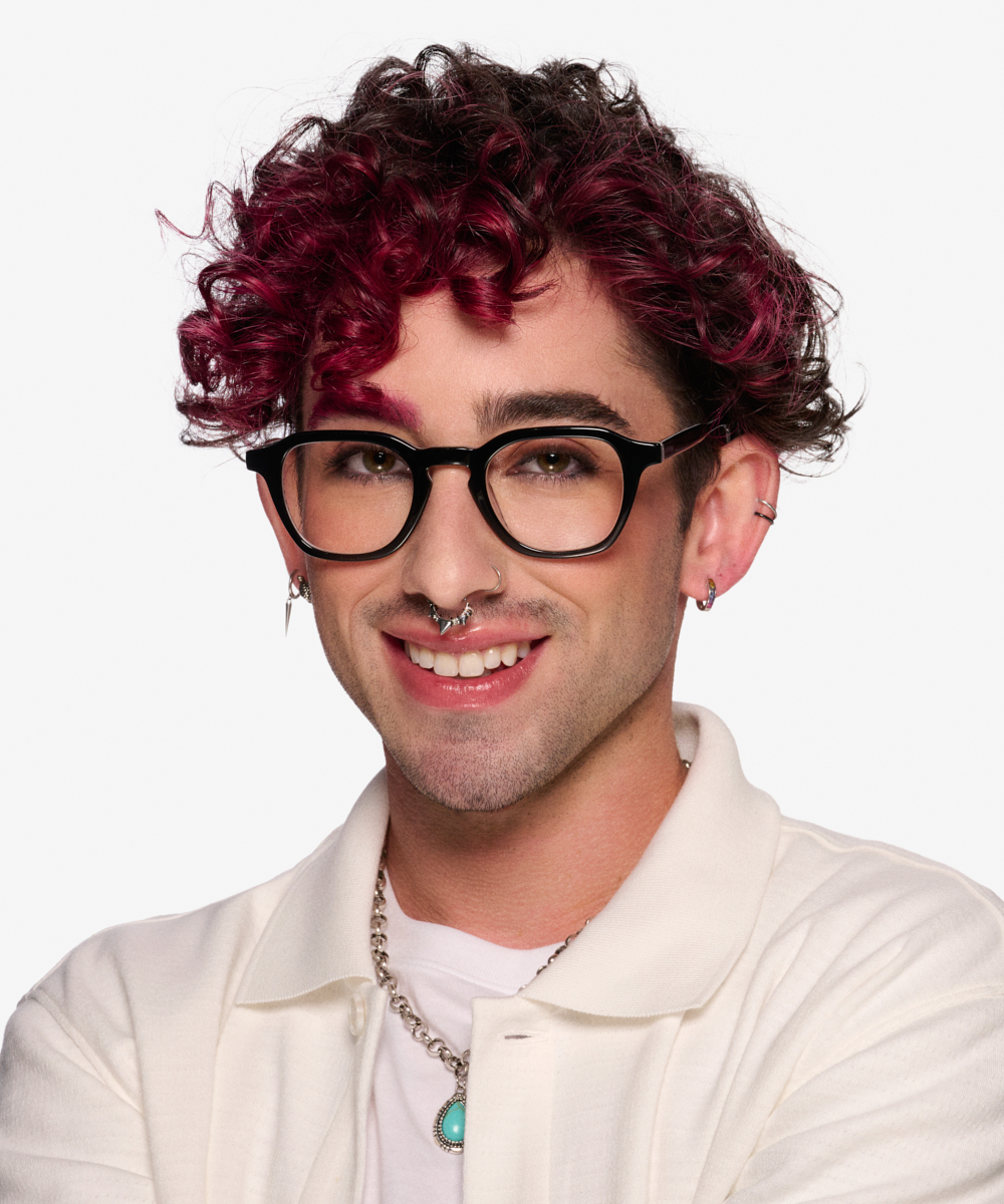 Victor Geometric Black & Zebra Full Rim Eyeglasses | Eyebuydirect