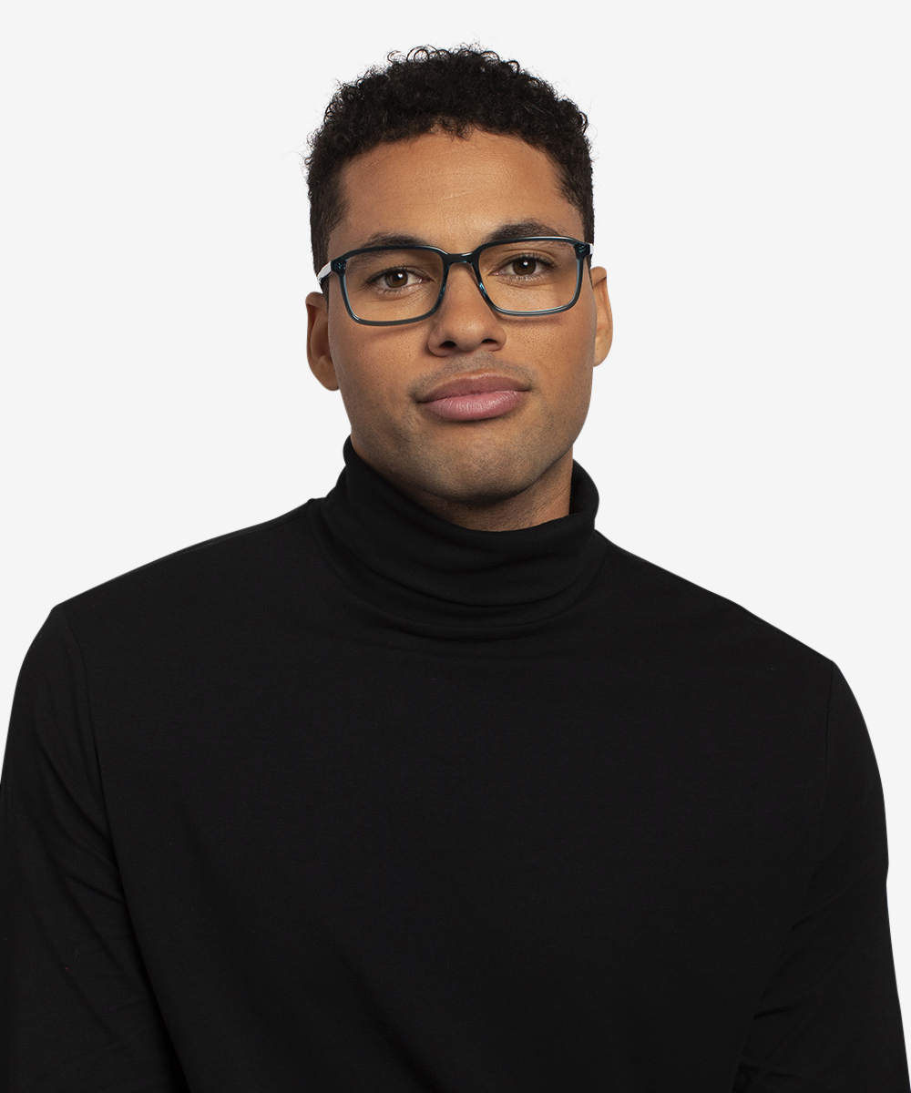 Rafferty Rectangle Teal Glasses for Men | Eyebuydirect