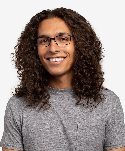 Modest Rectangle Black Full Rim Eyeglasses | Eyebuydirect Canada