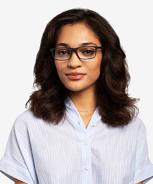 Pacific Rectangle Black Full Rim Eyeglasses Eyebuydirect 46 Off