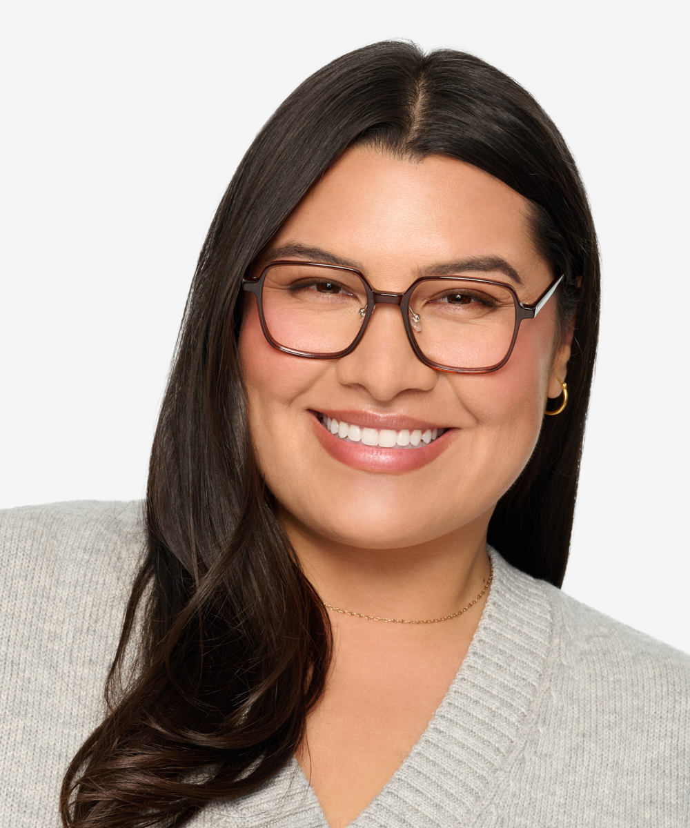 Modern Square Dark Brown Full Rim Eyeglasses | Eyebuydirect