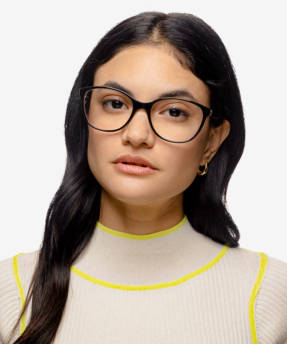Piper Cat Eye Black Glasses for Women | Eyebuydirect