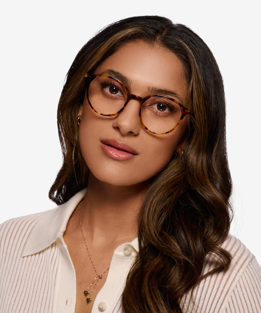 Trace Geometric Tortoise Full Rim Eyeglasses | Eyebuydirect