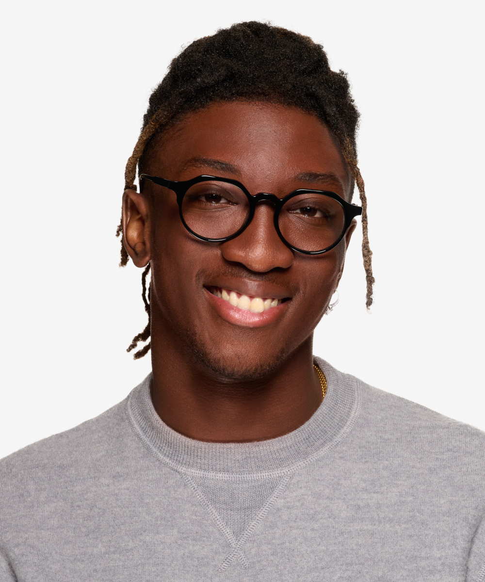 Monarda Round Black Full Rim Eyeglasses | Eyebuydirect