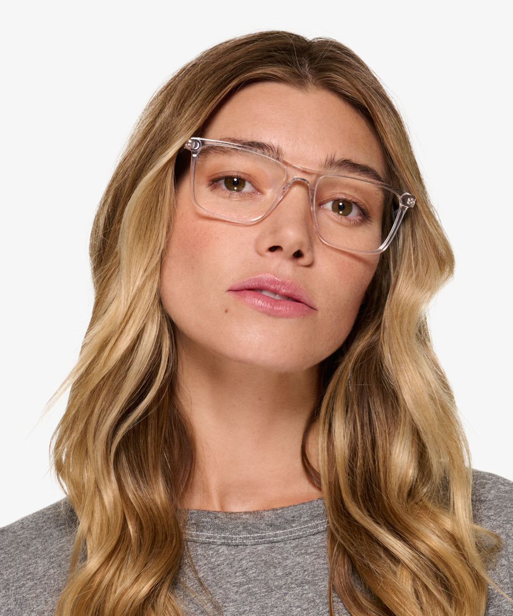 Vim Square Crystal Gray Full Rim Eyeglasses | Eyebuydirect