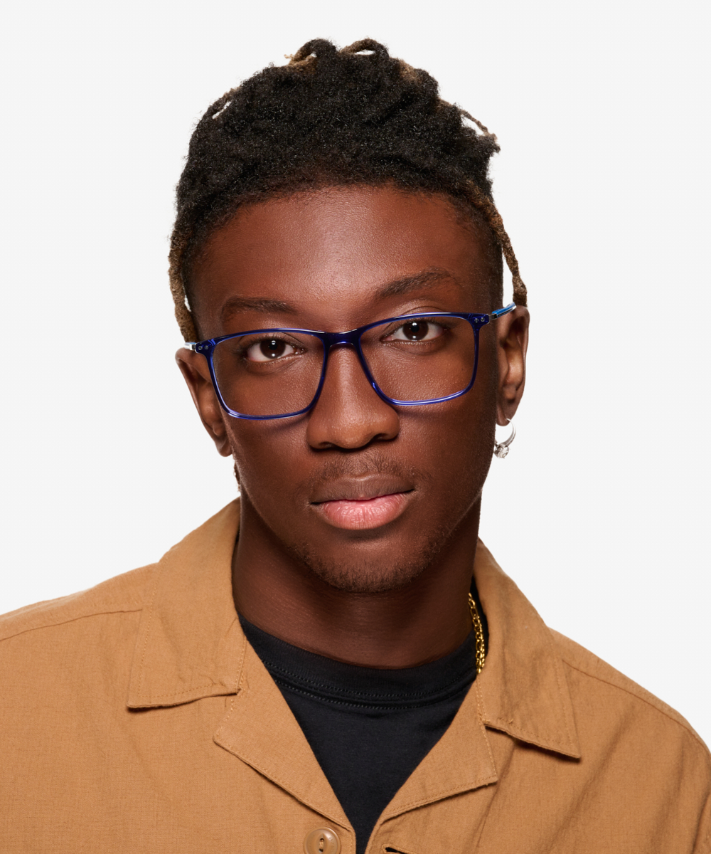 Dart Square Fade Crystal Blue Full Rim Eyeglasses | Eyebuydirect