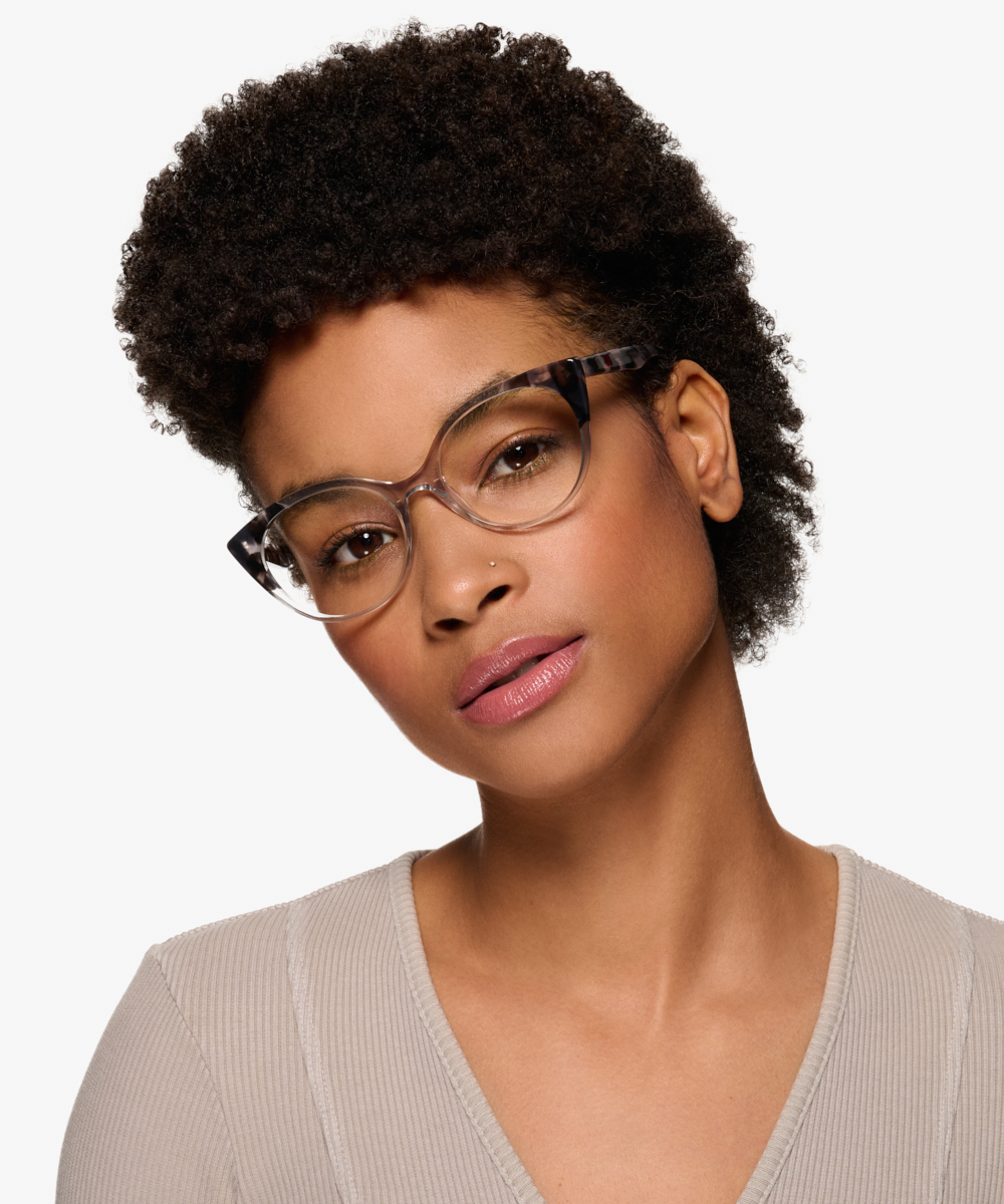 Leilani Cat Eye Ivory Tortoise Clear Glasses for Women | Eyebuydirect