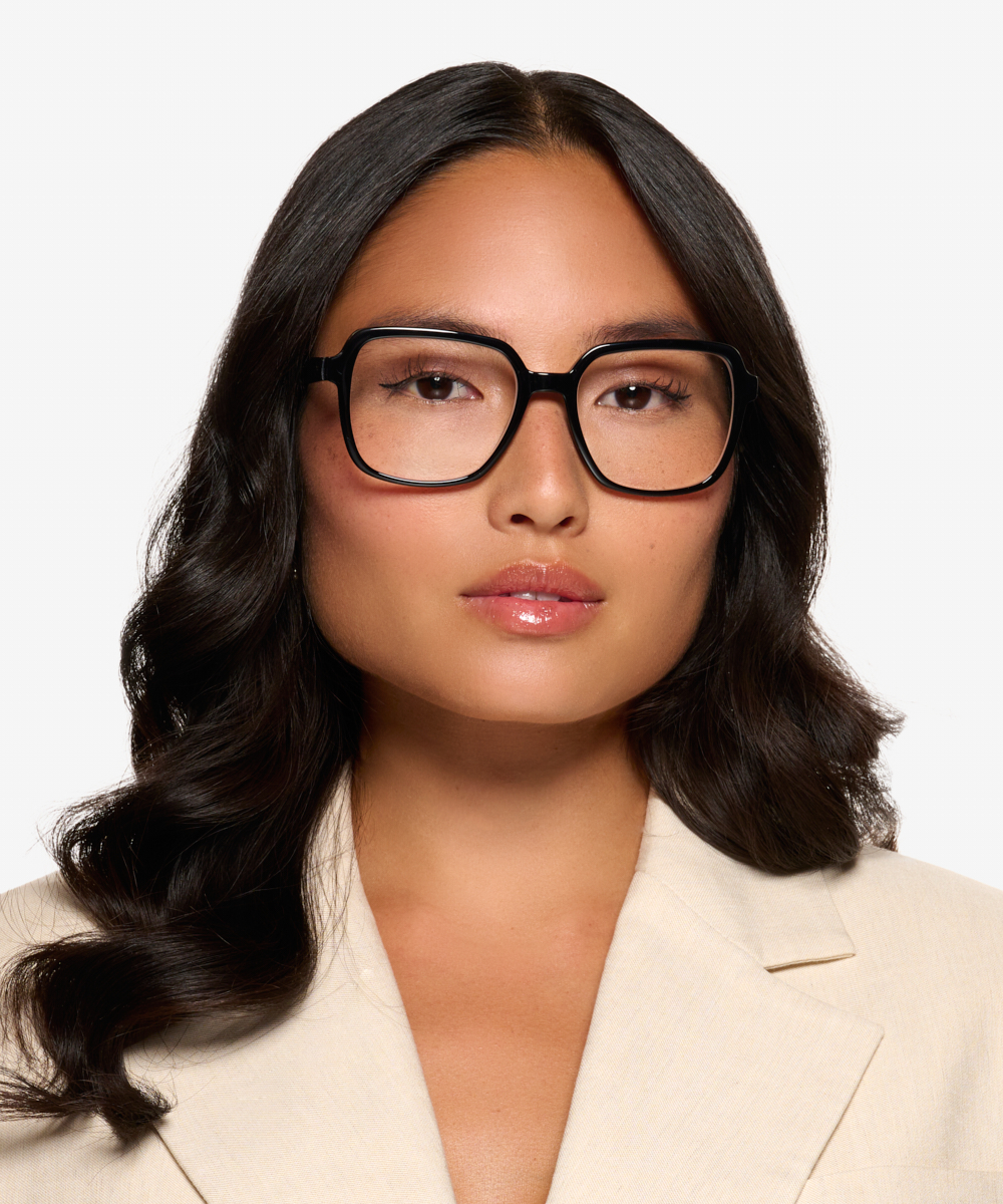 Acer Square Shiny Black Full Rim Eyeglasses | Eyebuydirect