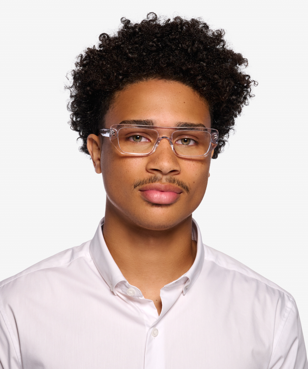 Reed Rectangle Clear Glasses for Men | Eyebuydirect