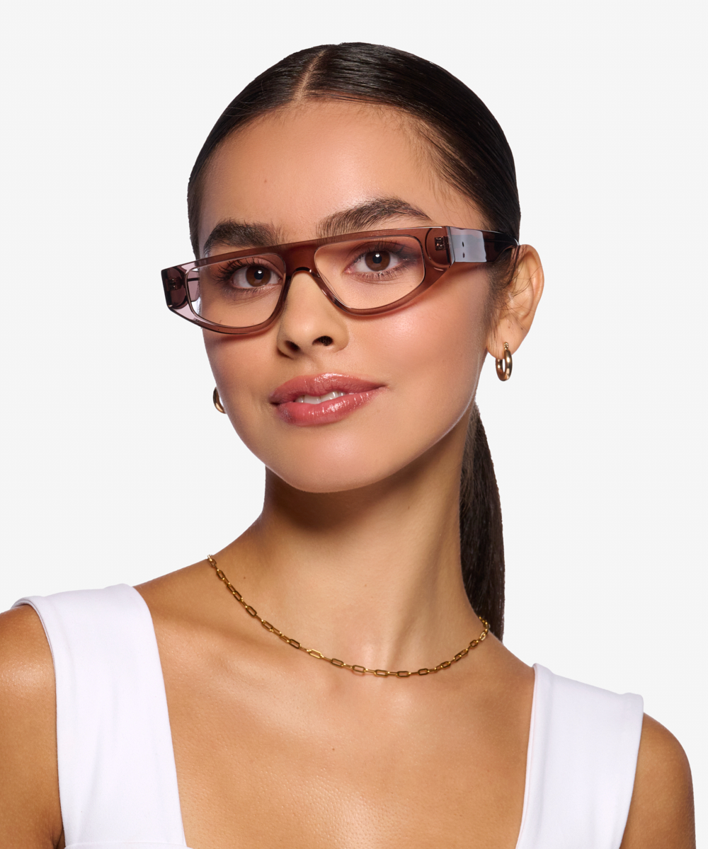 Tempora Cat Eye Crystal Brown Full Rim Eyeglasses | Eyebuydirect Canada