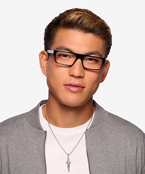 Mox Rectangle Black Full Rim Eyeglasses Eyebuydirect Canada