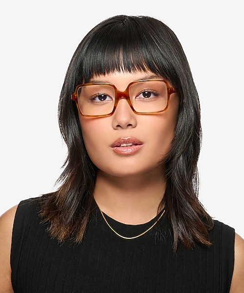 Marie Square Tortoise Full Rim Eyeglasses Eyebuydirect Canada
