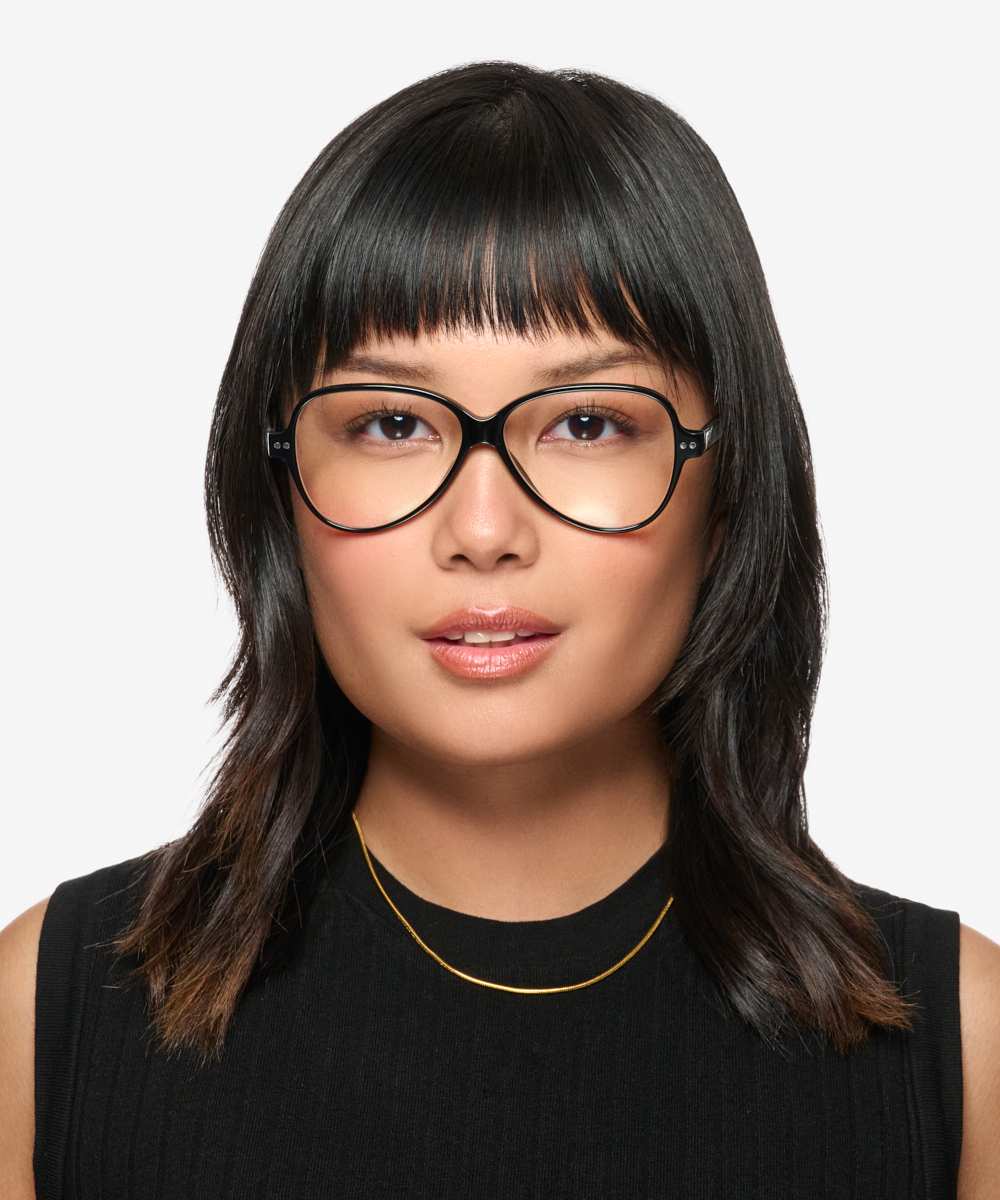 Shea Cat Eye Black Full Rim Eyeglasses | Eyebuydirect