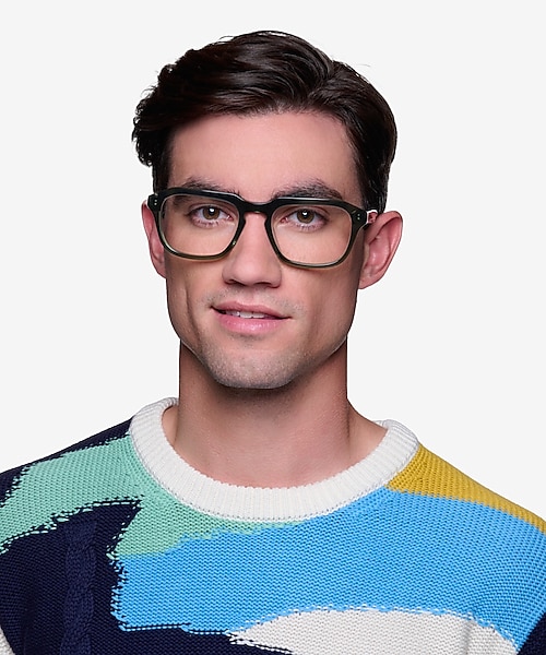 Carrington Square Clear Green Glasses For Men Eyebuydirect Canada
