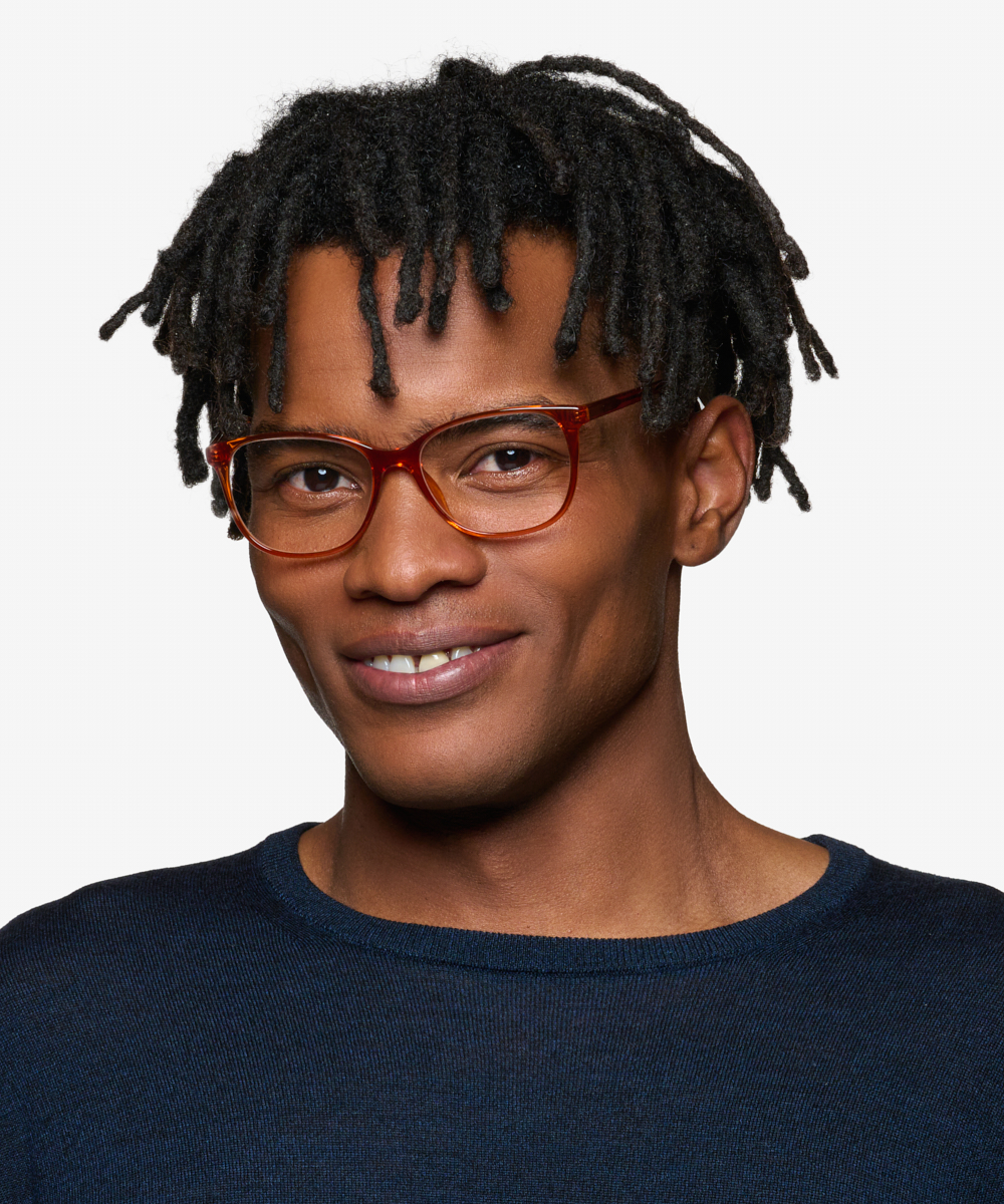 Kieran Cat Eye Clear Orange Glasses for Women | Eyebuydirect