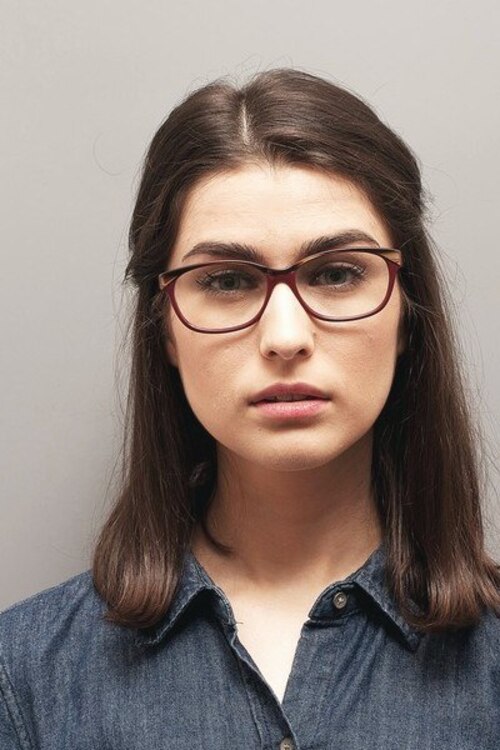 Ally Round Burgundy Glasses for Women | Eyebuydirect Canada