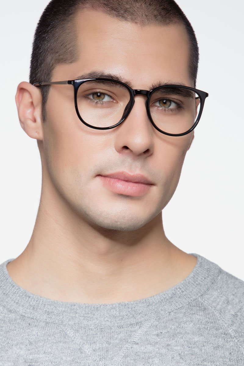 Naomi Round Black Full Rim Eyeglasses | Eyebuydirect