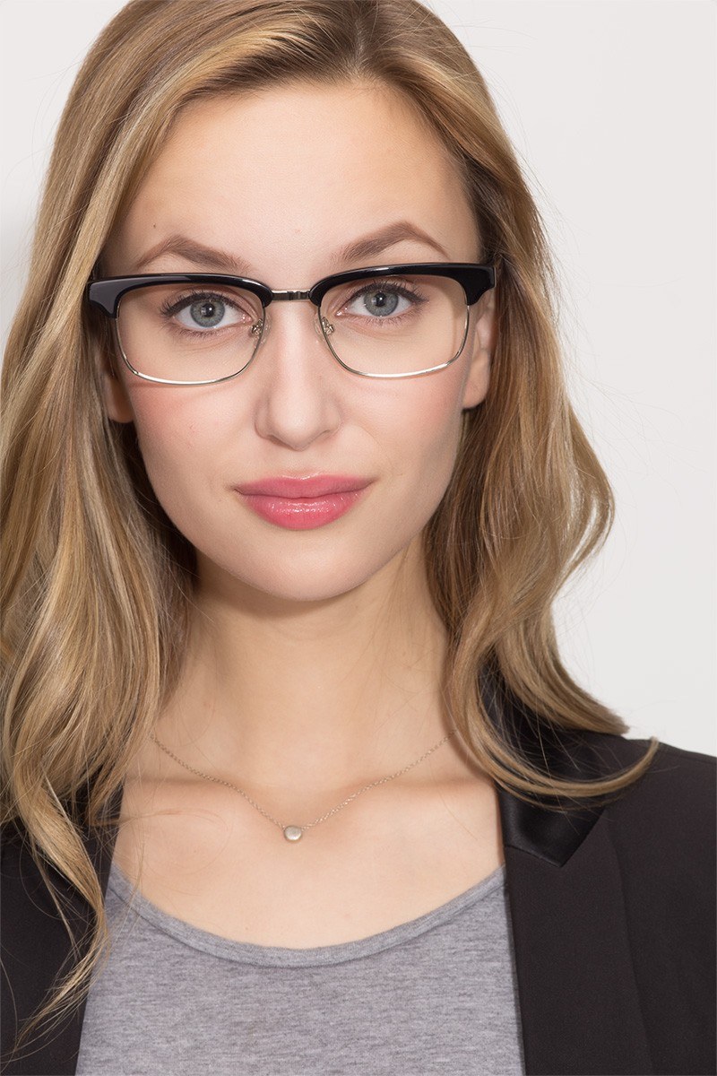 Levy Rectangle Black Full Rim Eyeglasses | Eyebuydirect