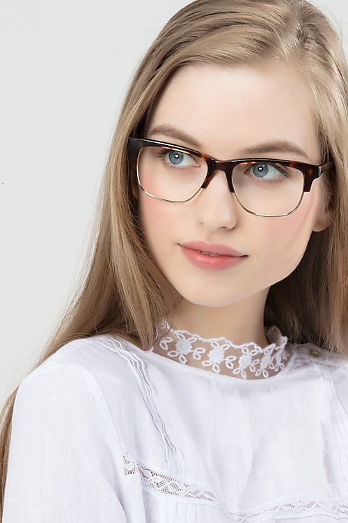 Beryl Square Tortoise Full Rim Eyeglasses Eyebuydirect Canada