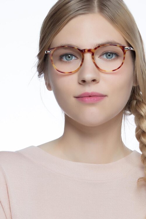 Mood Round Tortoise Full Rim Eyeglasses | Eyebuydirect Canada