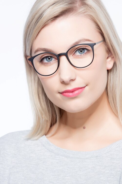 Tangent Round Black Full Rim Eyeglasses | Eyebuydirect