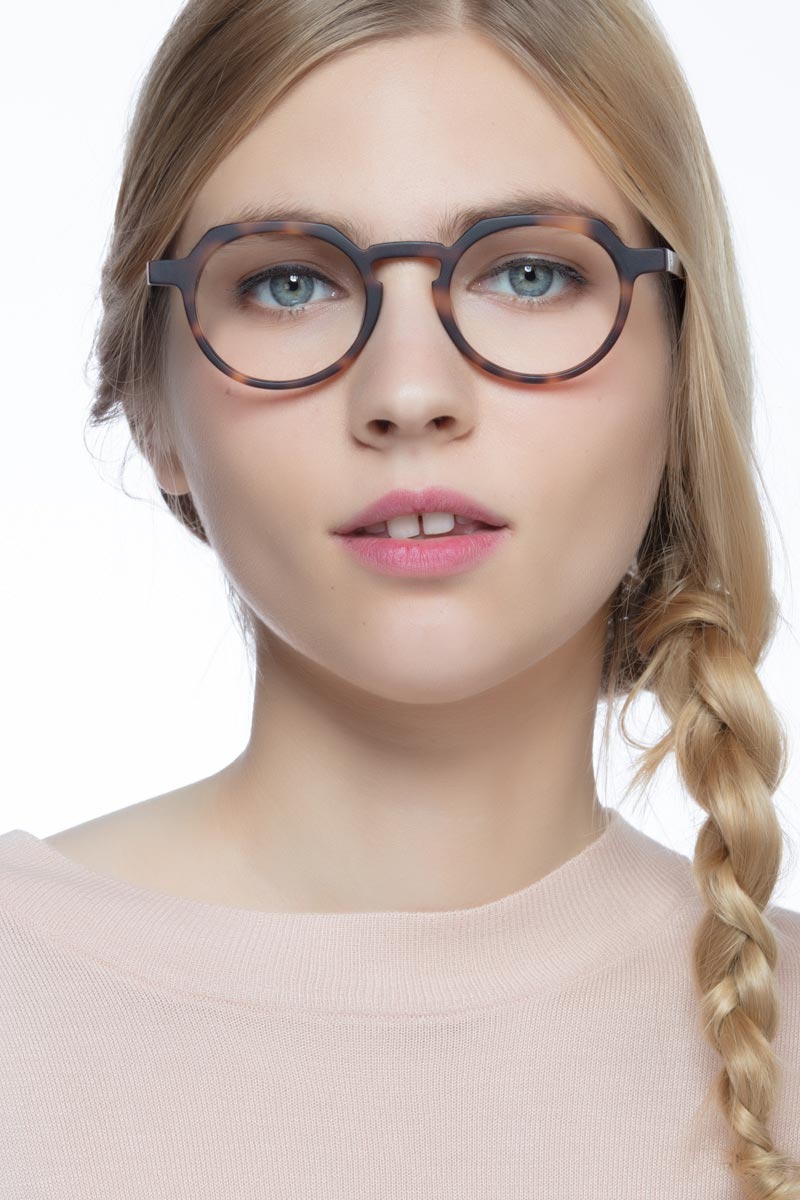 Phantasm Geometric Matte Tortoise Glasses for Women | Eyebuydirect