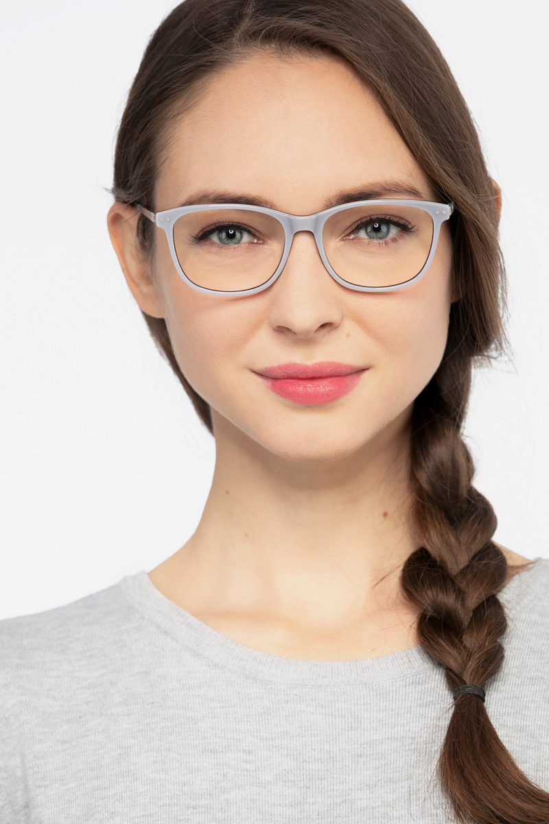 Grid Gray Glasses for Women | Eyebuydirect