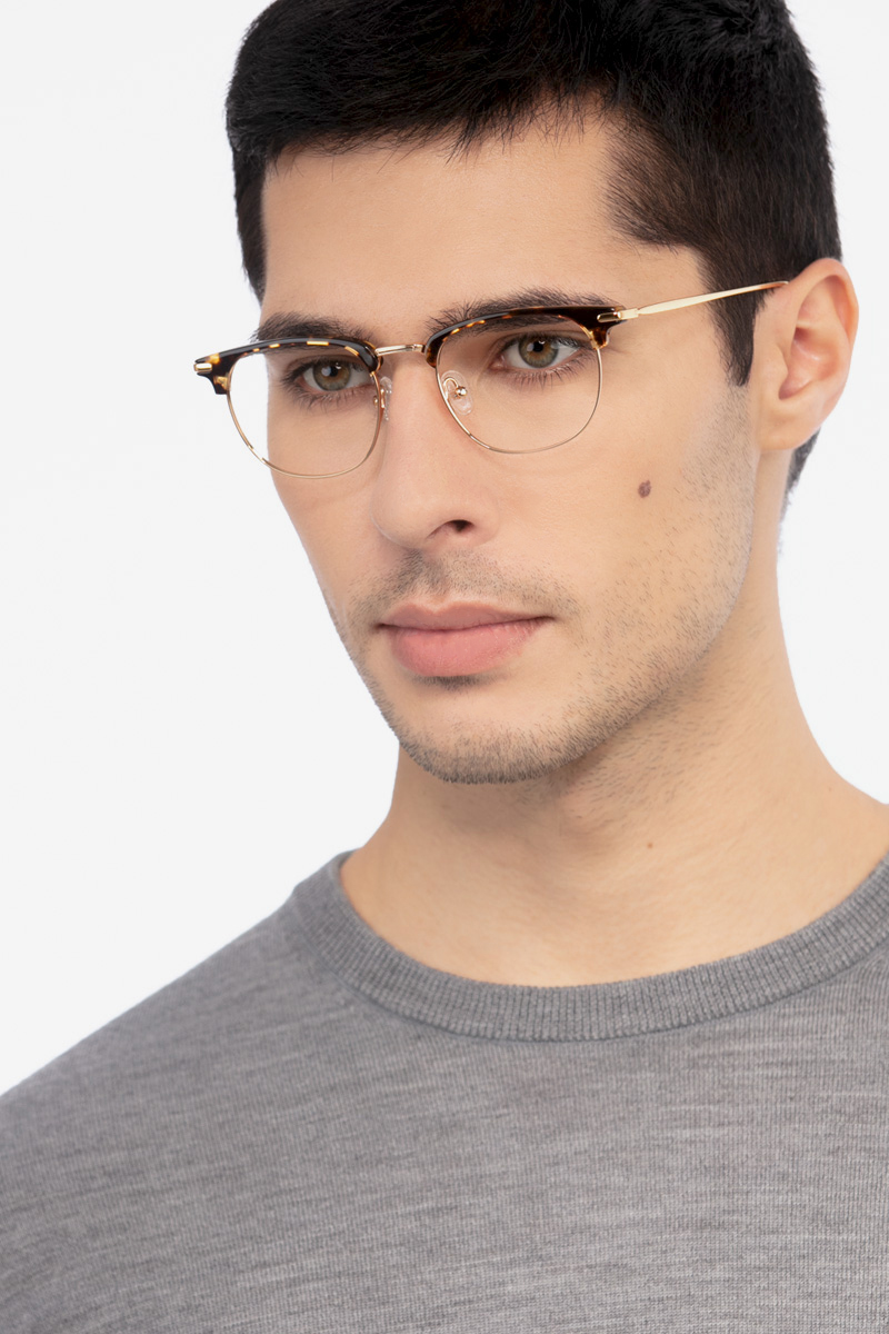 Relive Browline Tortoise Golden Full Rim Eyeglasses Eyebuydirect Canada